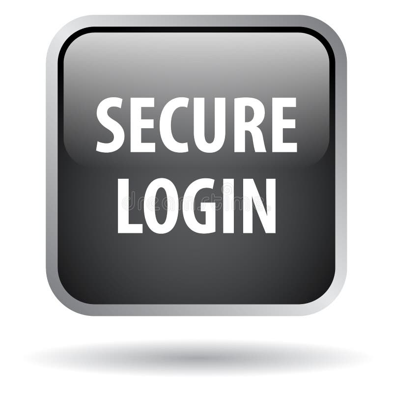Secure login web button stock illustration. Illustration of online ...