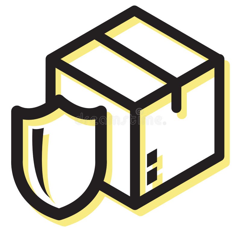 Secure Logistics Icon stock vector. Illustration of sheild - 210474022