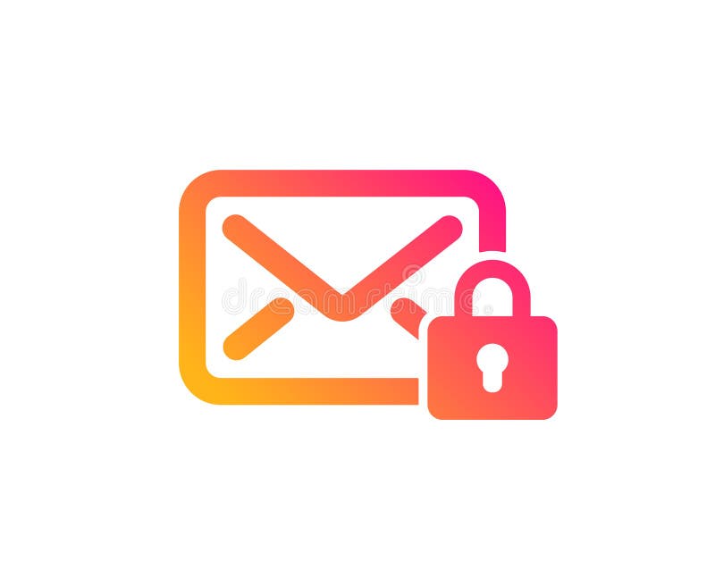 Secure Mail Icon. Private Message Correspondence Sign. Vector Stock ...