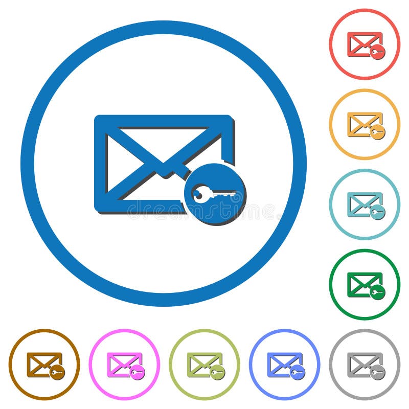 Secure Mail Icon Isolated on Whitebackground. Email Locked with Padlock ...