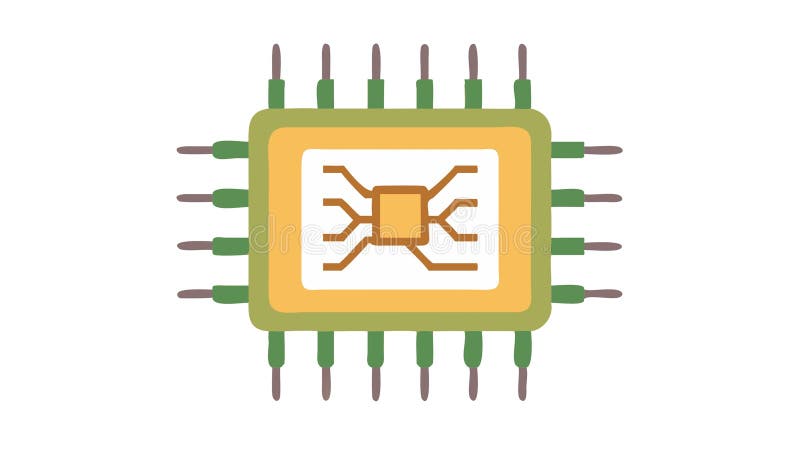 Secure Microchip Digital Encryption Key Vector Design Generative Ai Stock Vector