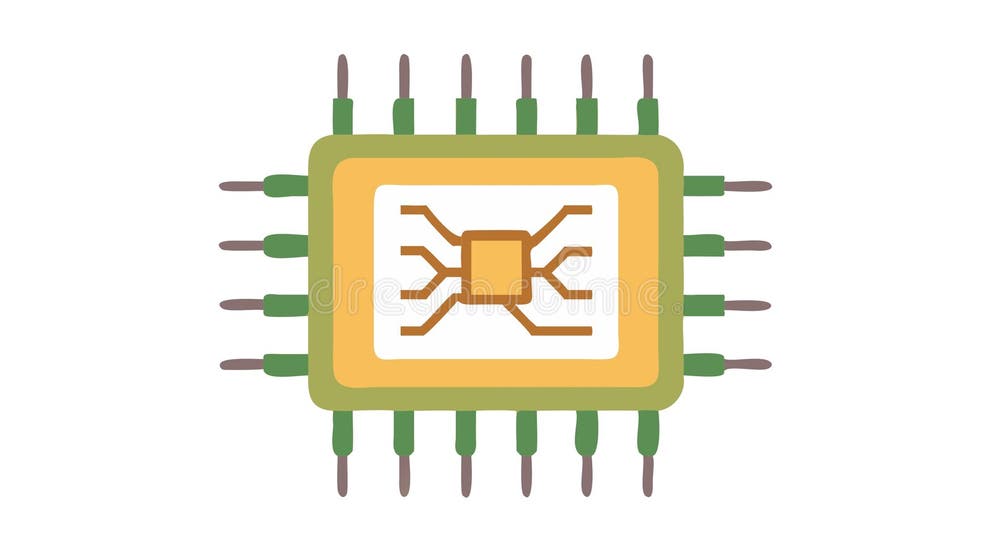 Secure Microchip, Digital Encryption Key, Vector Design Generative AI ...