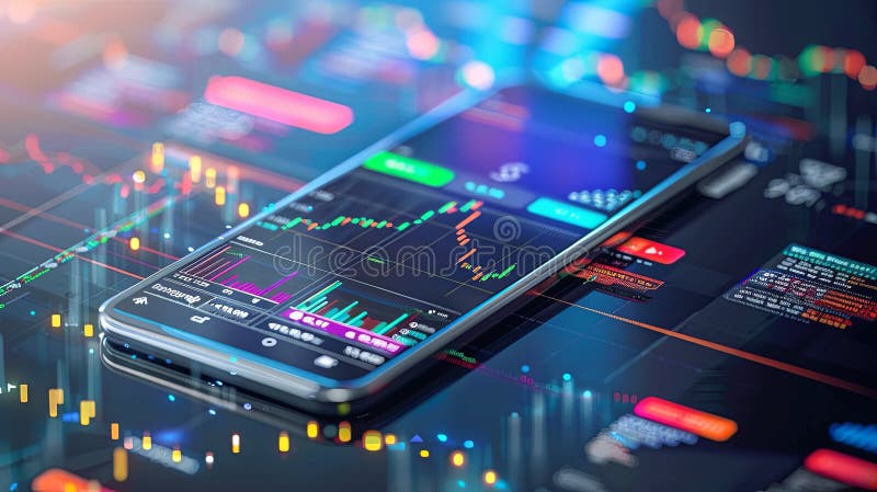 Secure Mobile Trading Platforms Stock Illustration - Illustration of ...