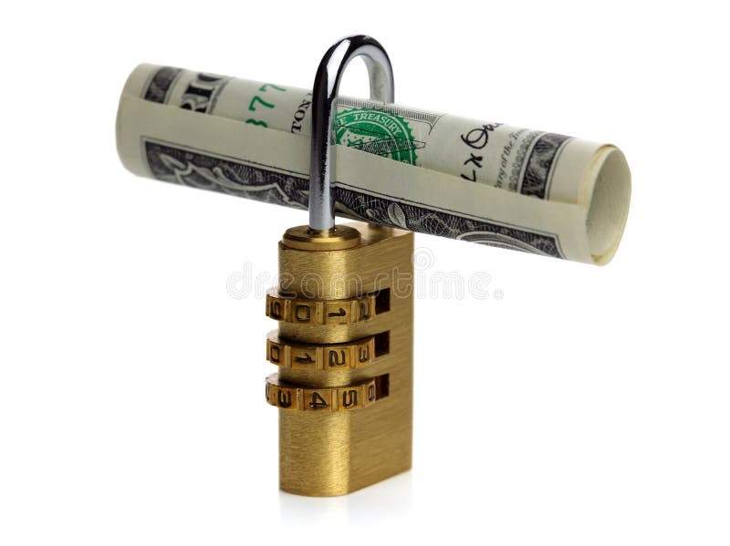 Secure money stock image. Image of banking, padlock, security - 33834959