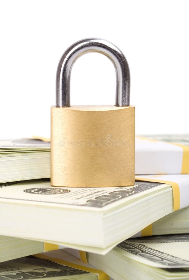 Secure Money US Dollars and Lock Stock Image - Image of chrome, close ...