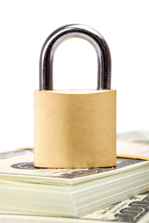 Secure Money US Dollars and Lock Stock Photo - Image of dollar, money ...