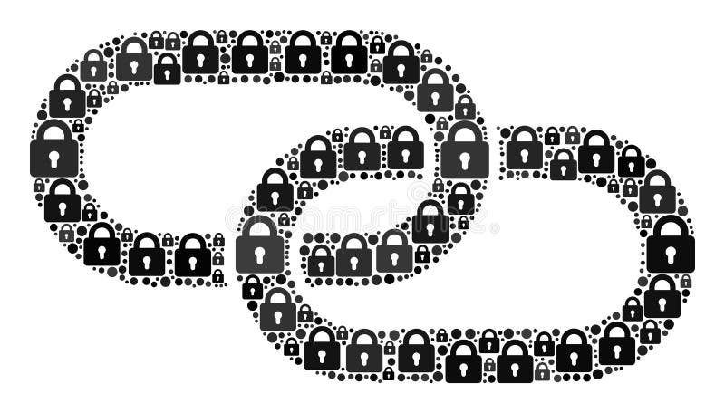 Composition of Locks for Chain Element Icon Stock Vector - Illustration ...