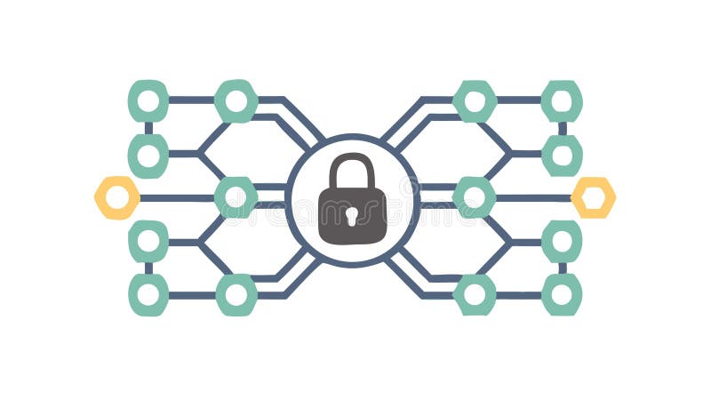 Secure Network Blockchain Icon, Data Protection, Vector Design Generative AI Stock Vector ...