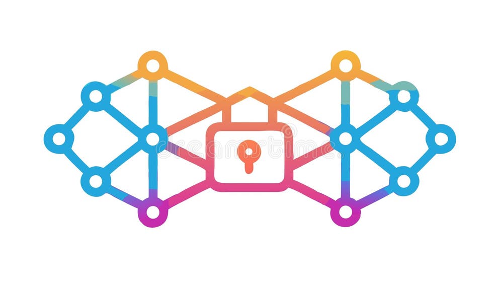 Secure Network Data Protection Lock, Vector Design Generative AI Stock ...