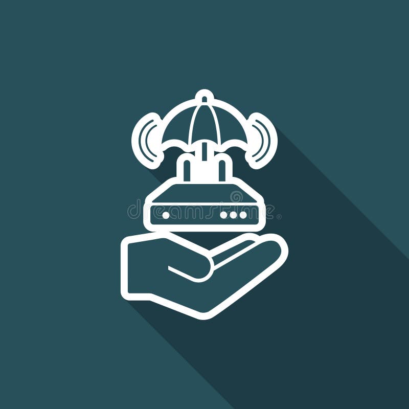 Secure Network - Minimal Vector Icon Stock Vector - Illustration of ...