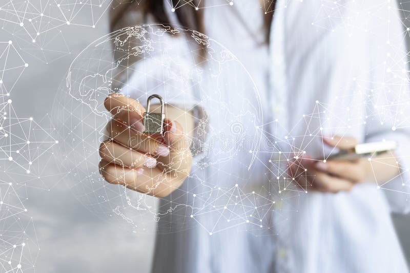 Secure Network Protection Installation Process Stock Image - Image of ...