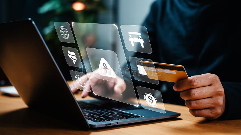 Secure Online Payment with Futuristic Digital Interface and ...