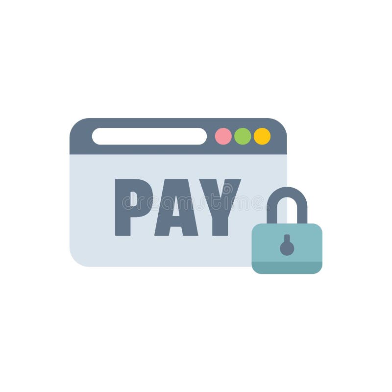 Online Payment Security System Showing Secure Transaction Stock Vector ...