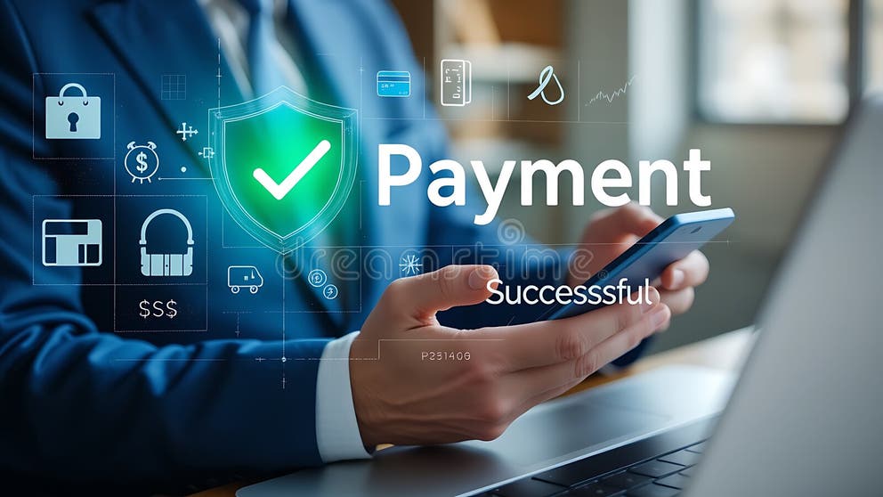 Secure Online Payment Transaction Successfully Completed on Mobile ...