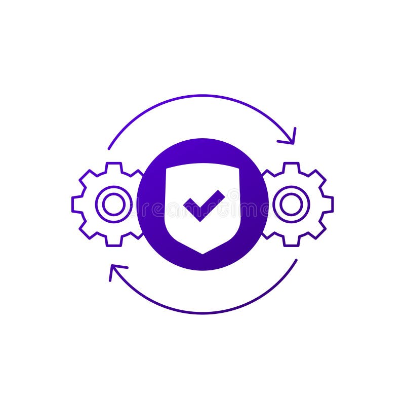 Secure Operation Vector Icon on White Stock Vector - Illustration of ...