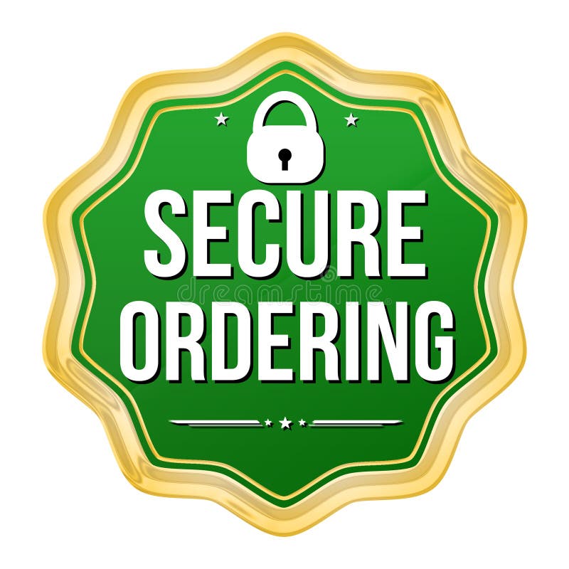 Secure ordering badge stock vector. Illustration of icon - 253521969