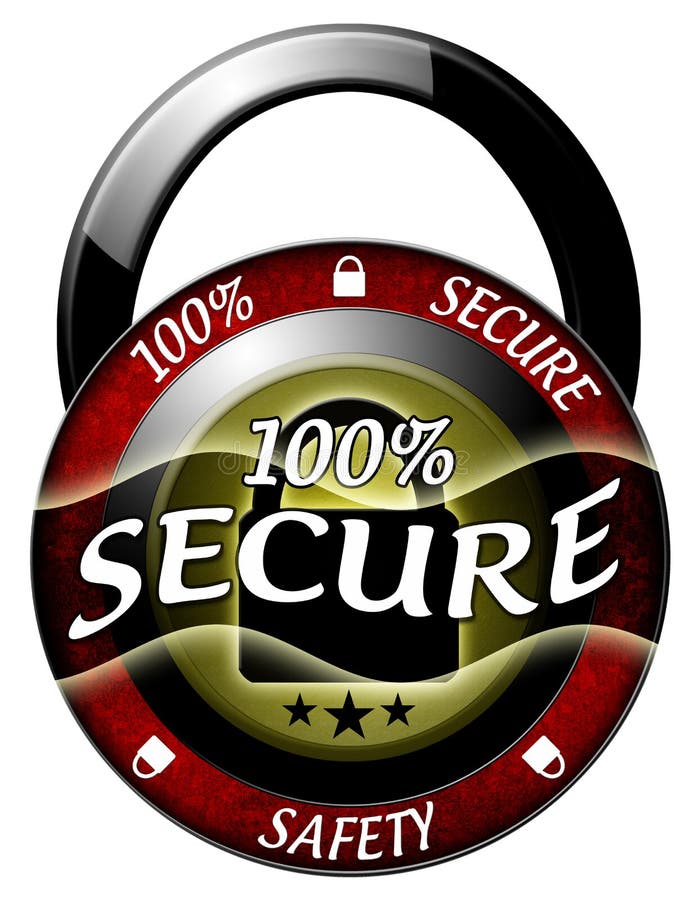 100 secure padlock icon stock illustration. Illustration of interface ...