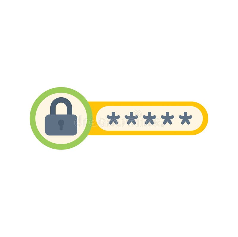 Secure Password Field with Hidden Password Behind Padlock Icon Stock ...