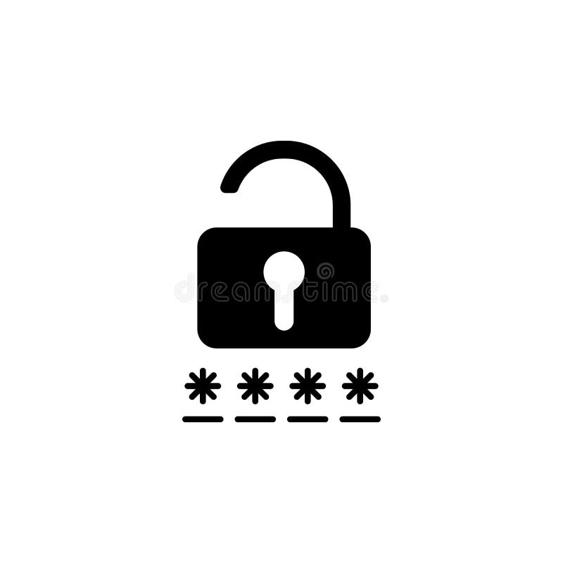 Secure Password Icon Web and Mobile Icon. Elements of Cyber Security ...