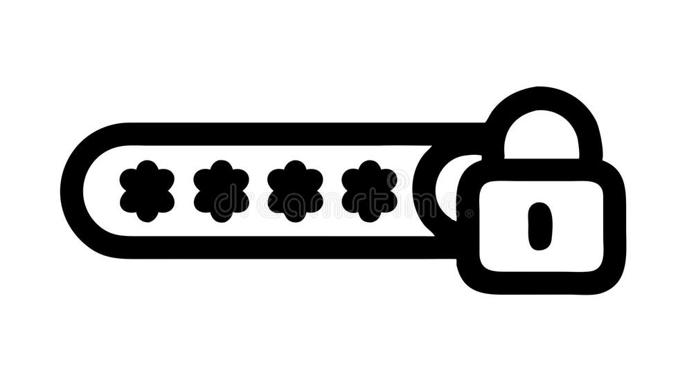 Secure Password Input Field Outline Icon, Vector Design Generative AI Stock Vector ...