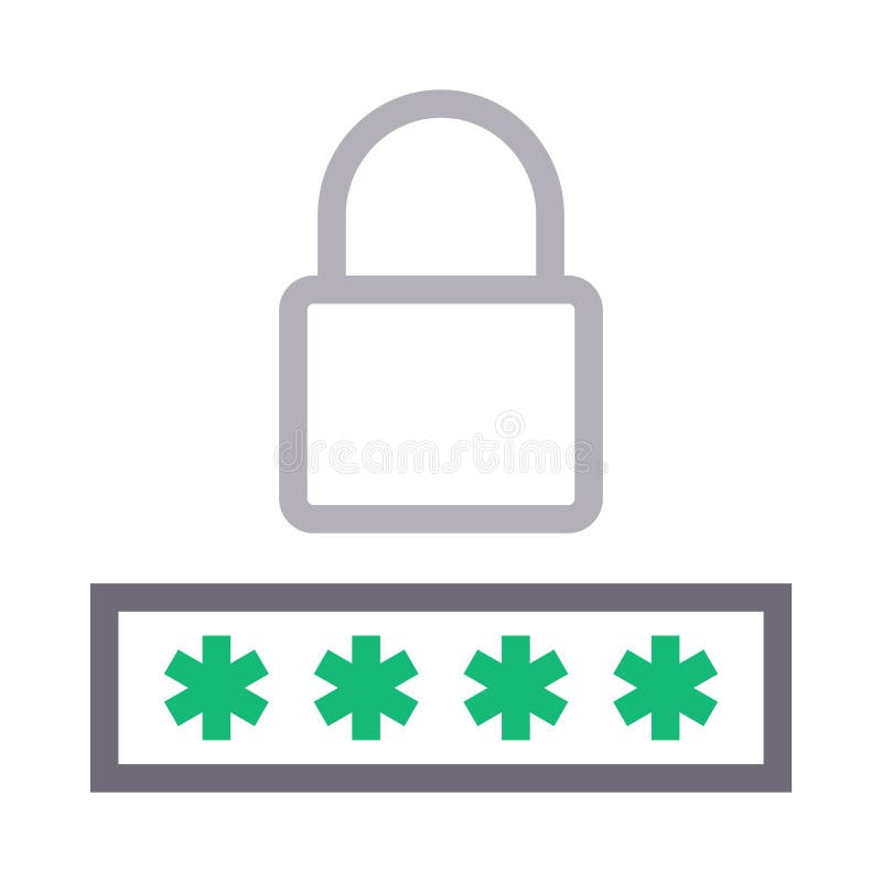 Secure Password. Cyber Attack. Hacking. Digital Background Green Matrix ...