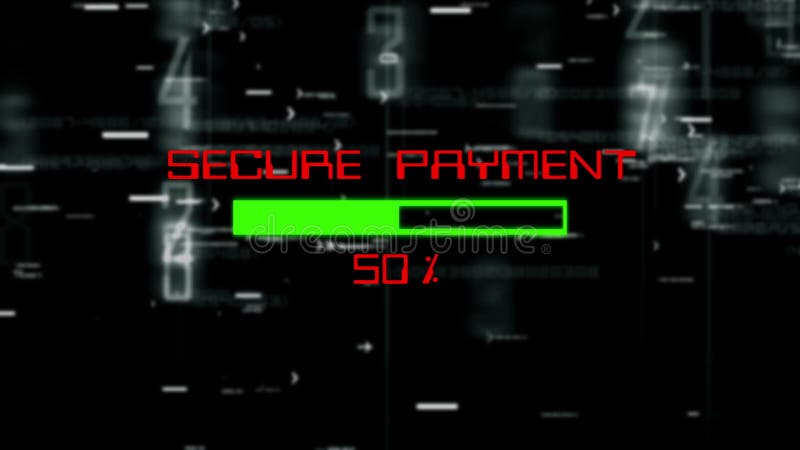 Secure Payment Data Progress Bar on Digital Background Stock Video ...