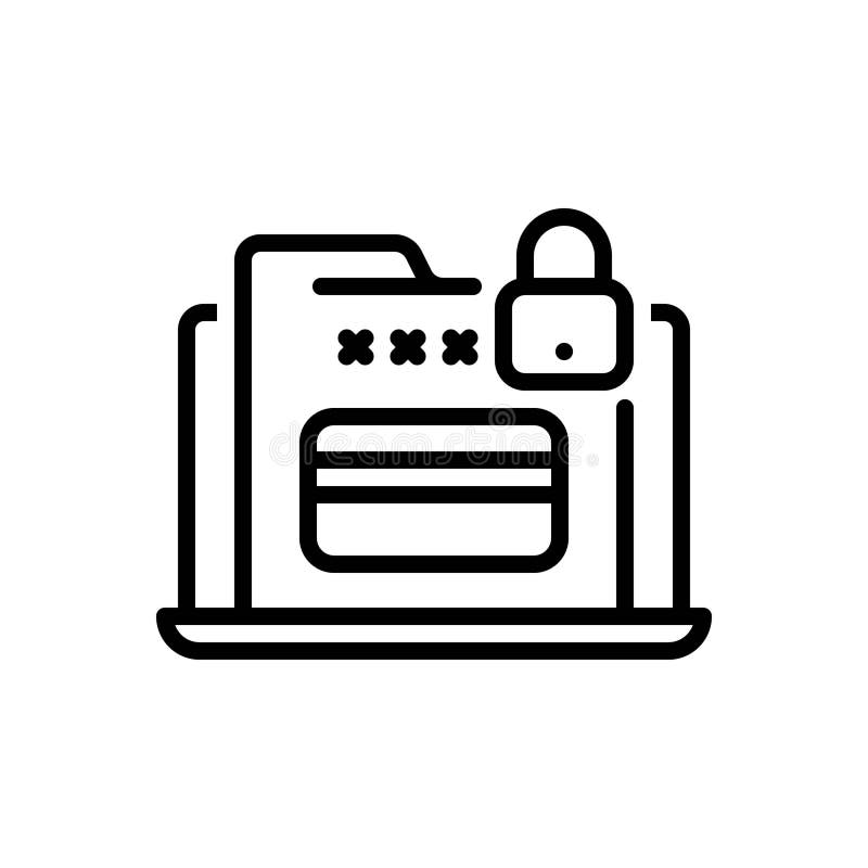 Secure payment logo icon stock vector. Illustration of lock - 79563436