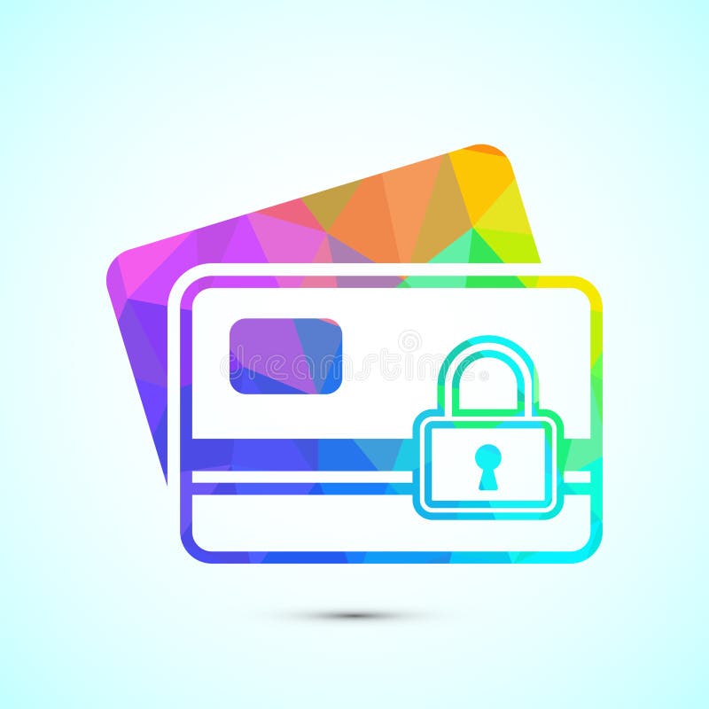 Secure payment logo icon stock vector. Illustration of lock - 79563436