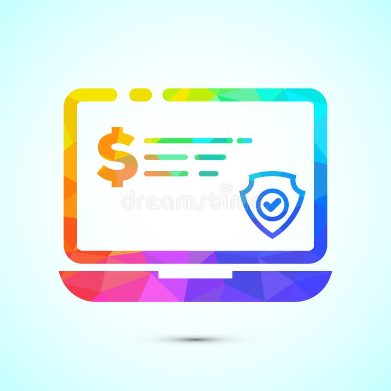 Secure payment logo icon stock vector. Illustration of lock - 79563436