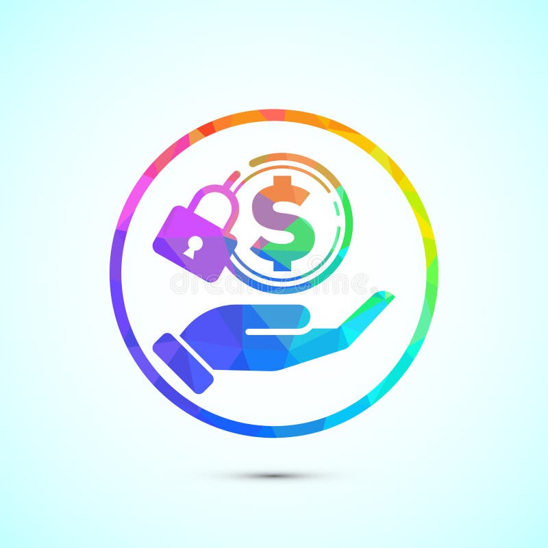 Secure payment logo icon stock vector. Illustration of lock - 79563436