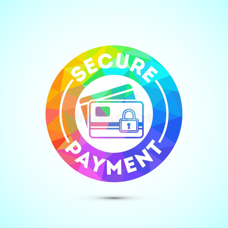 Secure payment logo icon stock vector. Illustration of lock - 79563436