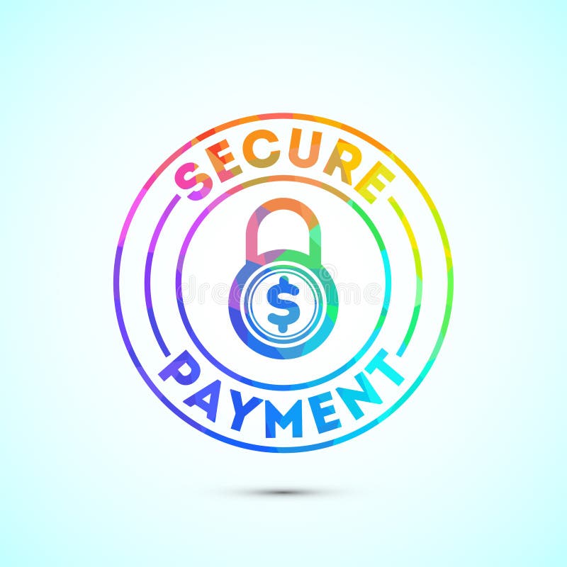 Secure payment logo icon stock vector. Illustration of lock - 79563436