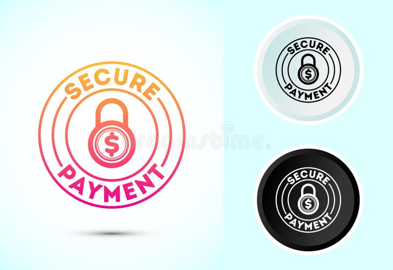 Secure Payment Icon Design Illustration, Payment Safety Sign for ...