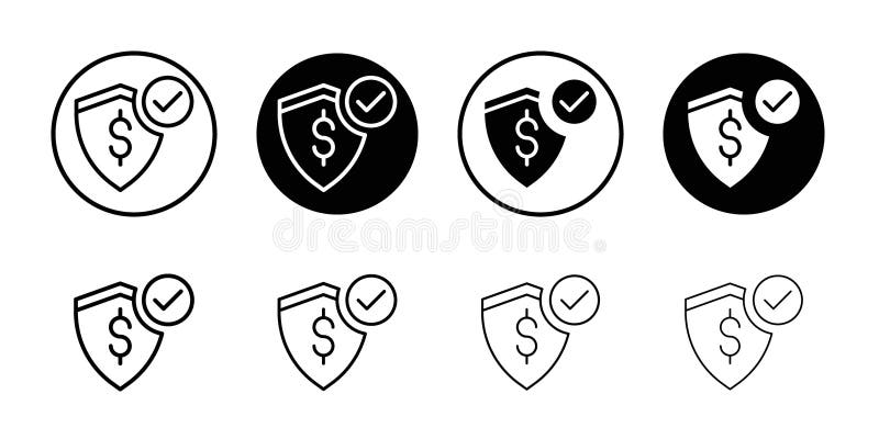 Secure Payment Icon Logo Set Vector Stock Image - Image of currency ...