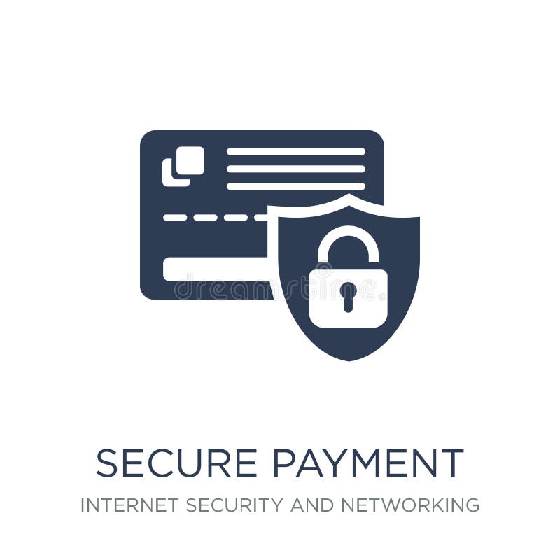 Secure Payment Icon. Trendy Flat Vector Secure Payment Icon on W Stock ...