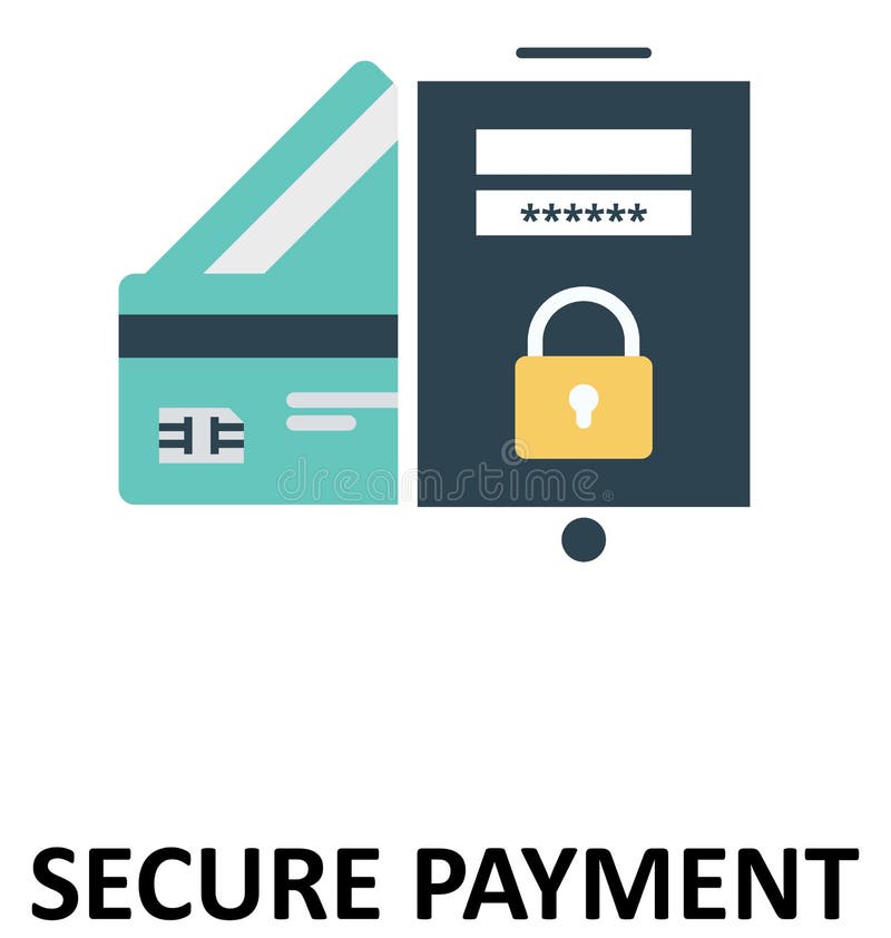 Secure Payment Isolated Color Vector Illustration Icon Stock Vector ...