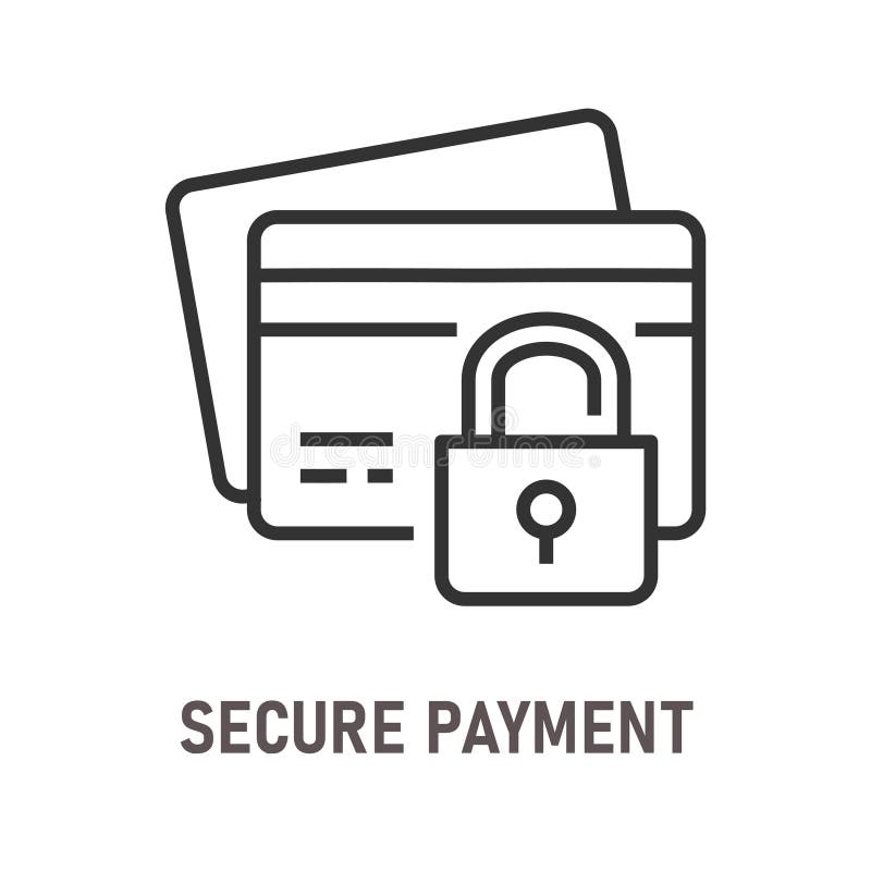 Secure Purchase Icon Outline Stock Illustrations – 1,224 Secure ...