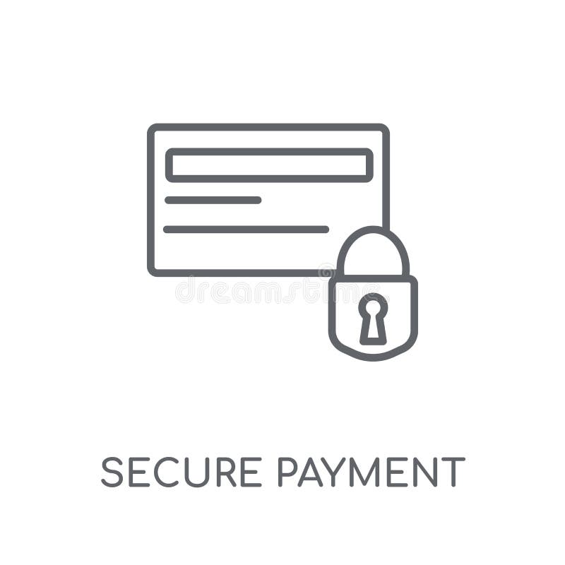 Secure Payment Linear Icon. Modern Outline Secure Payment Logo C Stock ...