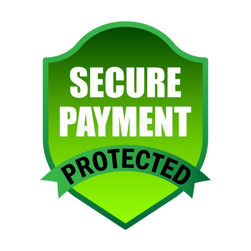 Secure Payment Shield with Tick Mark Icon. Vector Illustration. EPS 10 ...