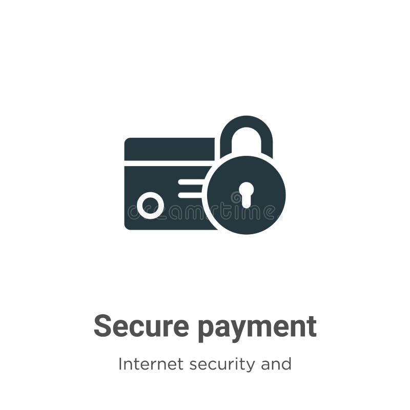 Secure Payment Outline Vector Icon. Thin Line Black Secure Payment Icon ...