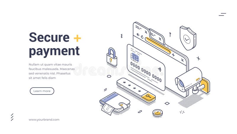 Secure payment logo icon stock vector. Illustration of lock - 79563436