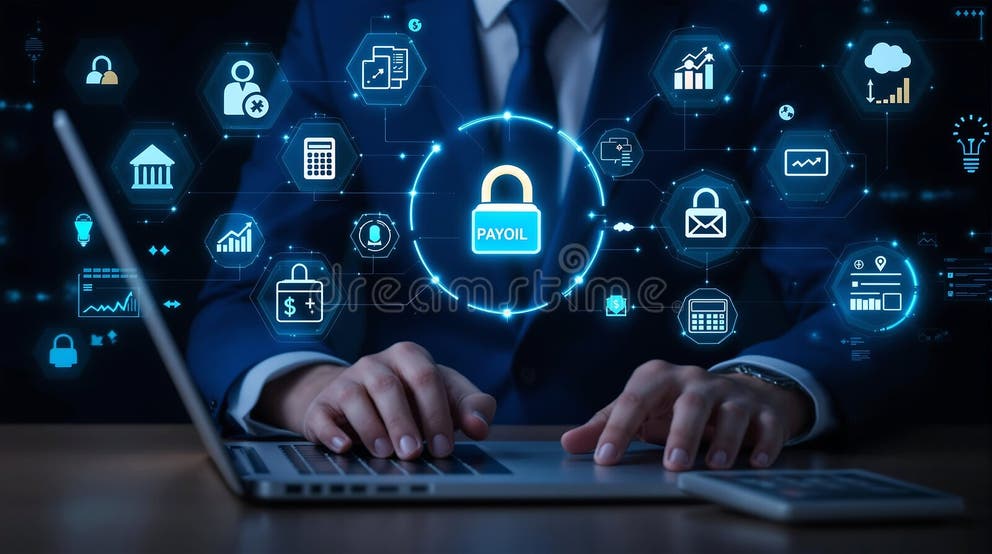 Secure Payroll Management System with Digital Interface Stock ...