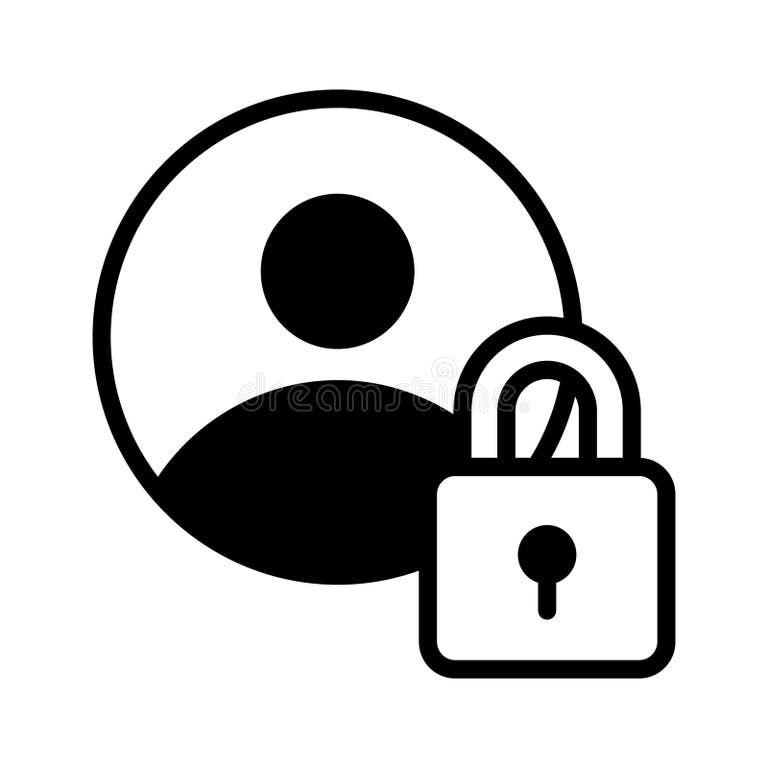Secure Person with Padlock, Editable Vector Illustration Stock Vector ...