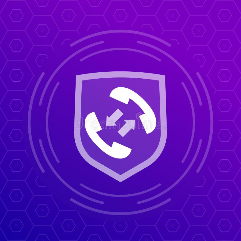 Secure Phone Call Icon for Web Stock Vector - Illustration of ...