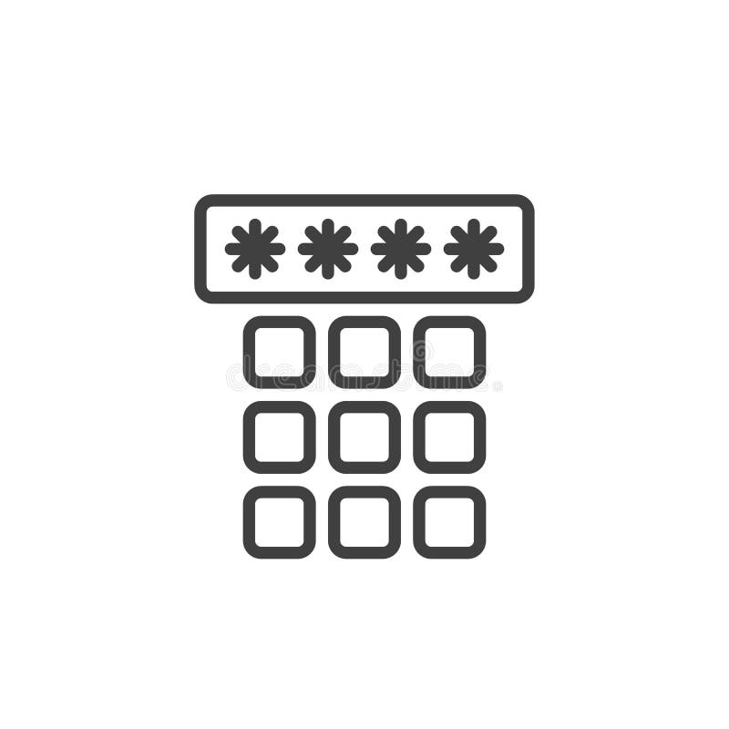 Enter Key Line Icon. Computer Keyboard Input Button Press Blank Black ...