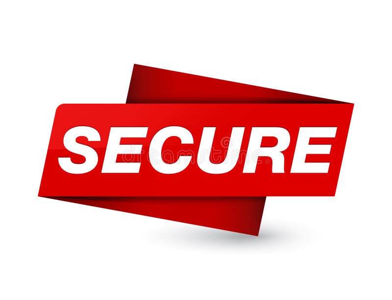 Secure Premium Red Tag Sign Stock Illustration - Illustration of ...