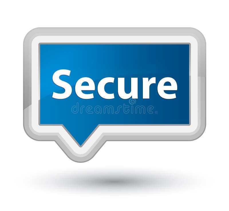 Secure Prime Blue Banner Button Stock Illustration - Illustration of ...