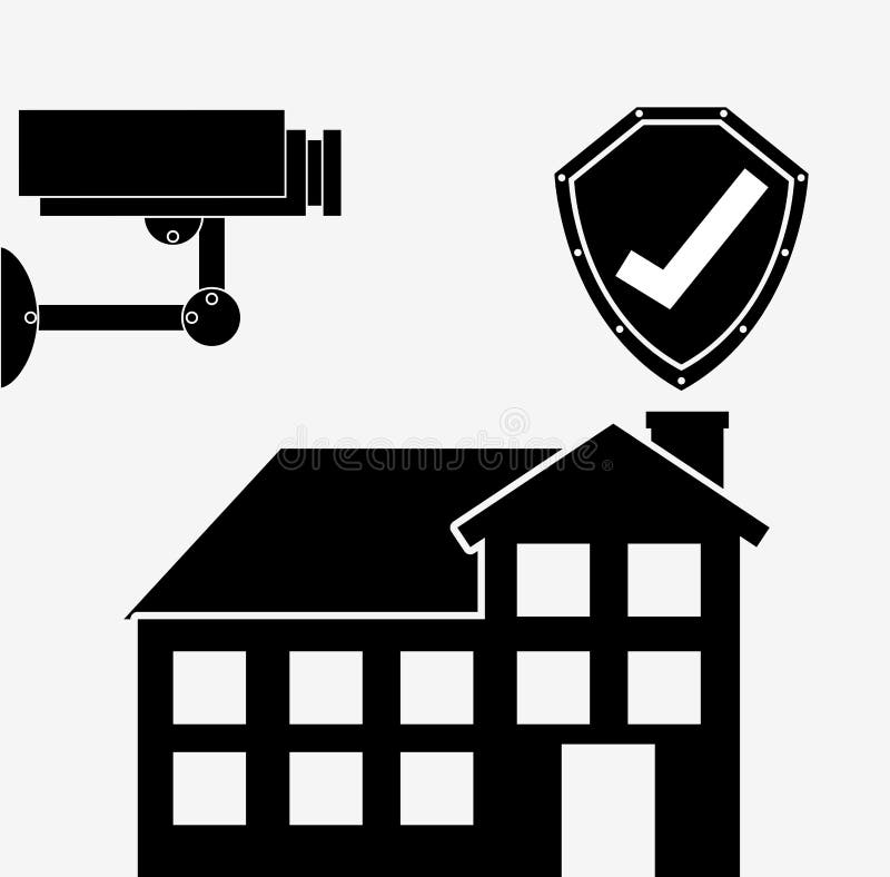 Secure property design stock vector. Illustration of estate - 61782236