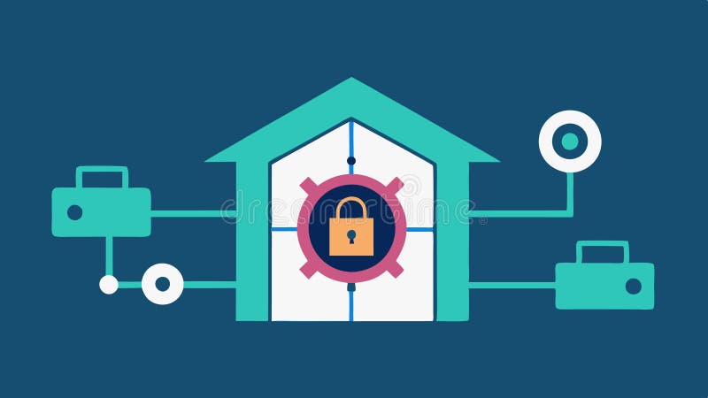 Secure Property Records an Illustration of a Digital Vault with a Lock ...
