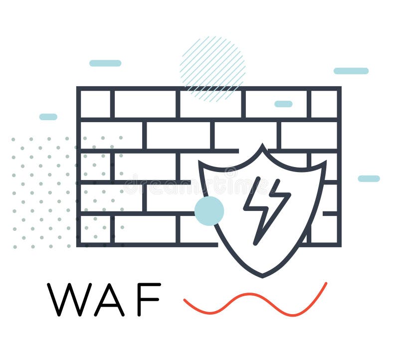 Secure Protection - Web Application Firewall - WAF Icon - Stock ...